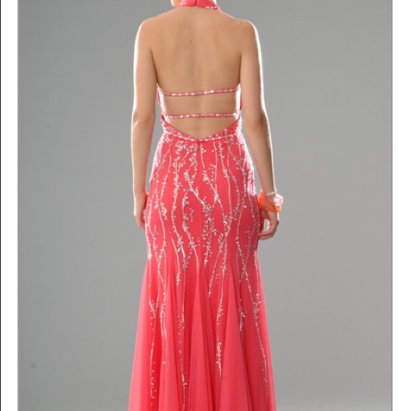 Sean Collection | Dresses | Halter Beaded Mermaid Prom Dress | Poshmark